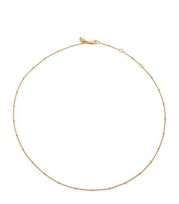 Monica Vinader Vermeil Beaded Chain Necklace - Gold