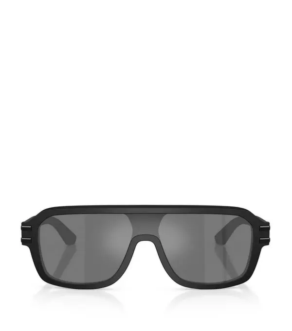 Dolce & Gabbana Oversized Pilot Sunglasses - Black