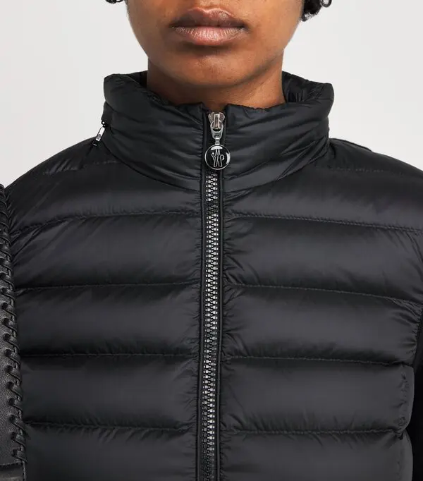 Moncler Down Wool-trim Panelled Cardigan