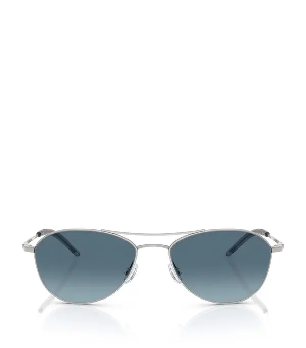 Oliver Spencer Aero Ii Aviator Sunglasses - Silver