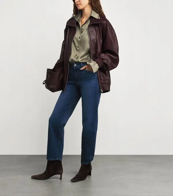 Paige Mason Ankle Straight Jeans - Blue