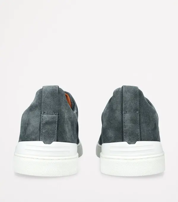 Zegna Triple Stitch Suede Sneakers