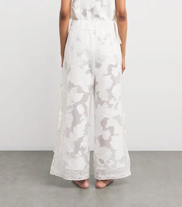 Loretta Caponi Lace-trimmed Trousers