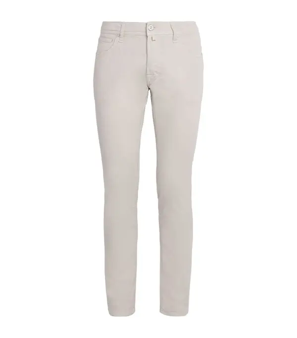 JACOB COHЁN Nick Slim Stretch-cotton Chinos - White