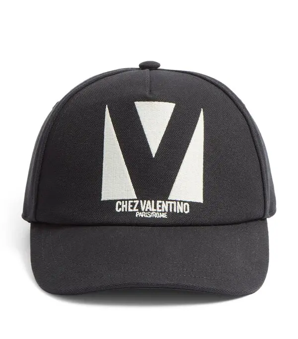 Valentino Garavani Cotton Baseball Cap - Black