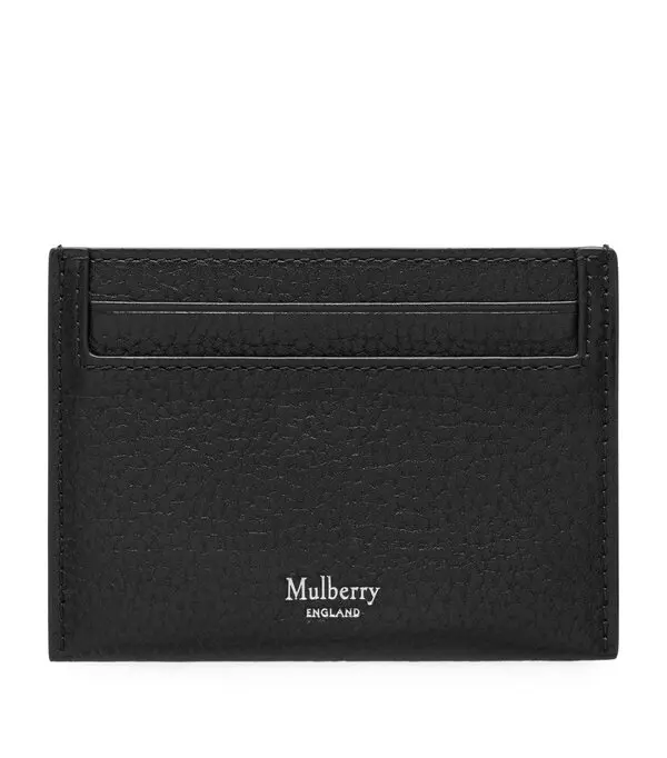 Mulberry Grained Leather Card Holder - Black