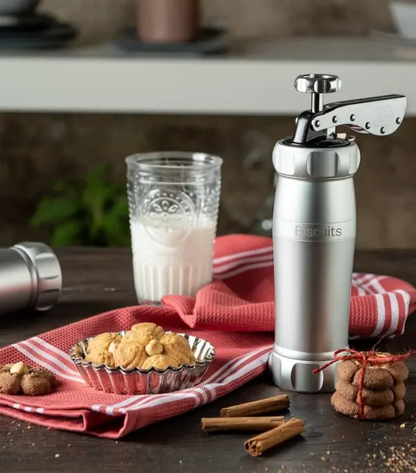 MARCATO Aluminium Cookie Press And Dispenser Set