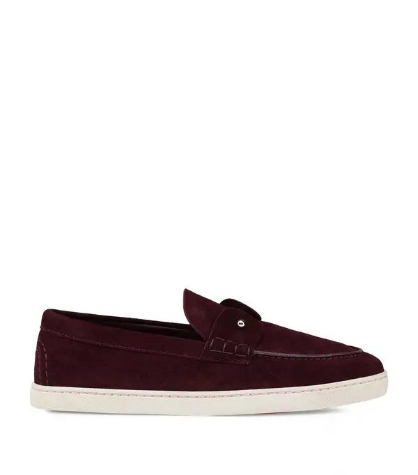 CHRISTIAN LOUBOUTIN Chambeliboat Leather Boat Shoes - Red