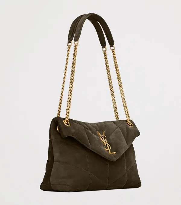 Saint Laurent Small Puffer Shoulder Bag - Green