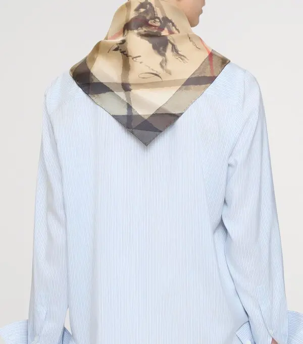 Burberry Silk Watercolour Check Scarf