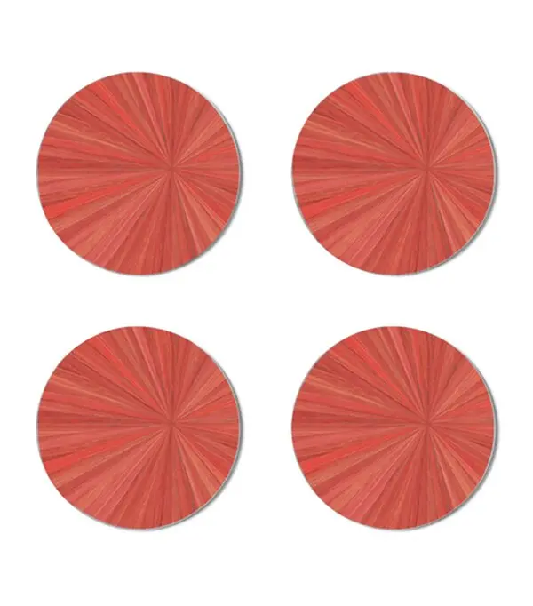 HESTIA Set Of 2 Soleil Round Coasters - Grey