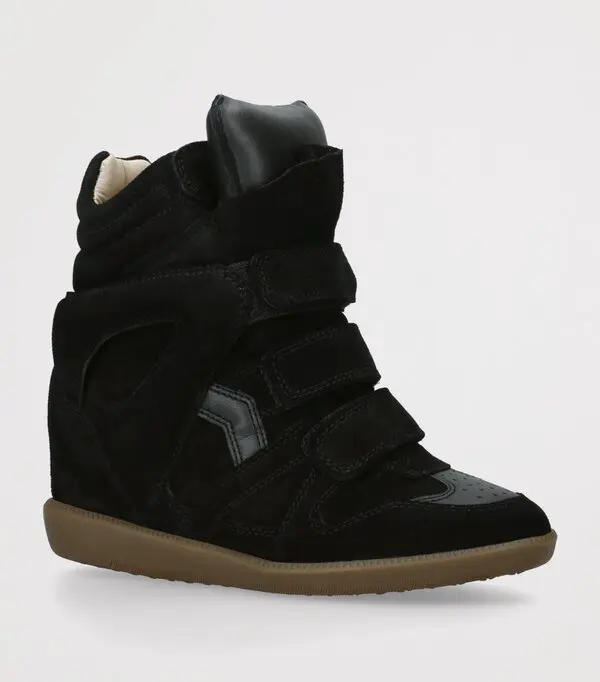 Isabel Marant Étoile Bekett Suede Wedge Sneakers - Black