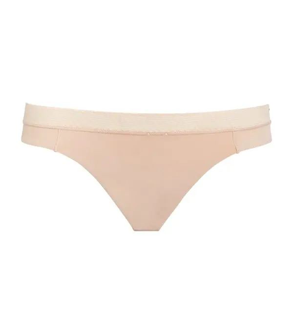 Calvin Klein Seductive Comfort Thong - Beige
