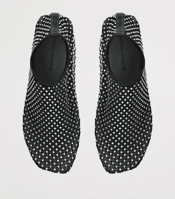 Christopher Esber Mesh Minette Ballet Flats - Black
