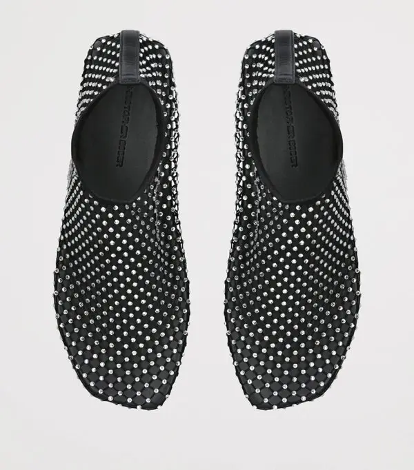Christopher Esber Mesh Minette Ballet Flats - Black