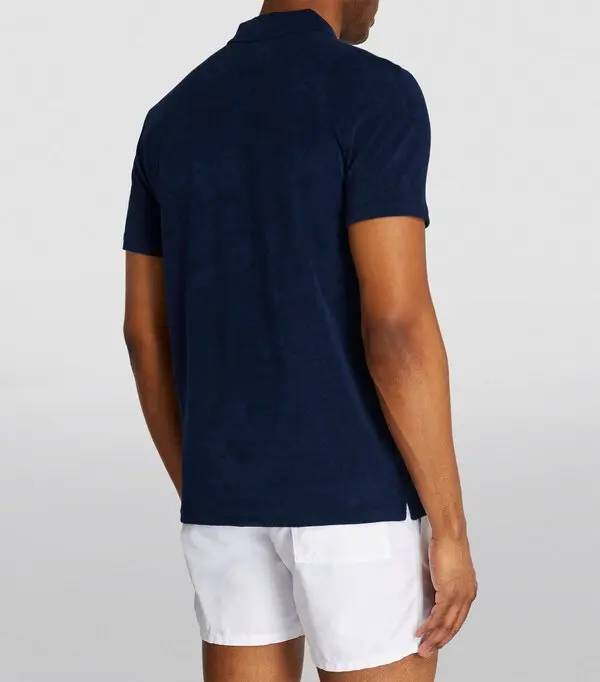 Vilebrequin Towelling Polo Shirt - Navy