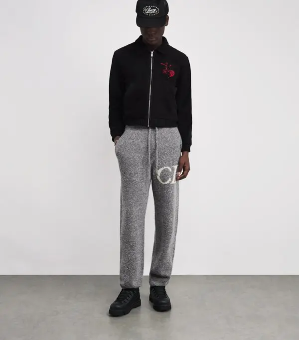 COLE BUXTON Wool-blend Logo Sweatpants - Grey