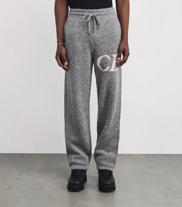 COLE BUXTON Wool-blend Logo Sweatpants - Grey
