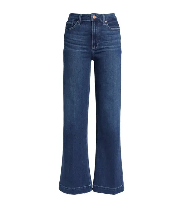 Paige Leenah Wide-leg Jeans - Black