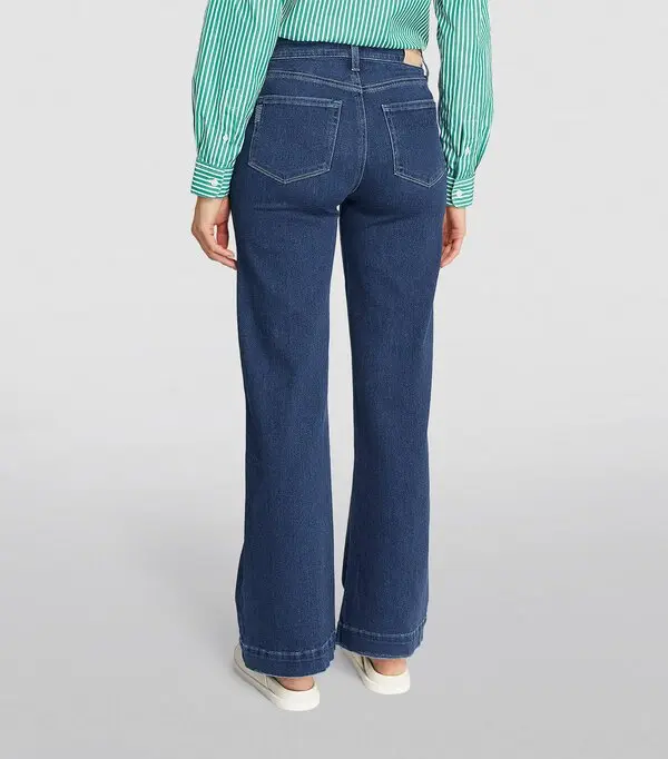 Paige Leenah Wide-leg Jeans - Black