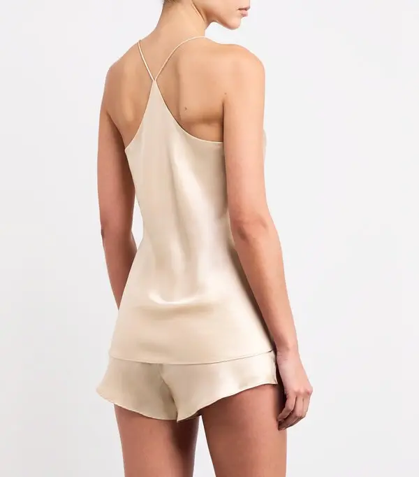 Olivia Von Halle Silk Bella Pyjama Set - Beige