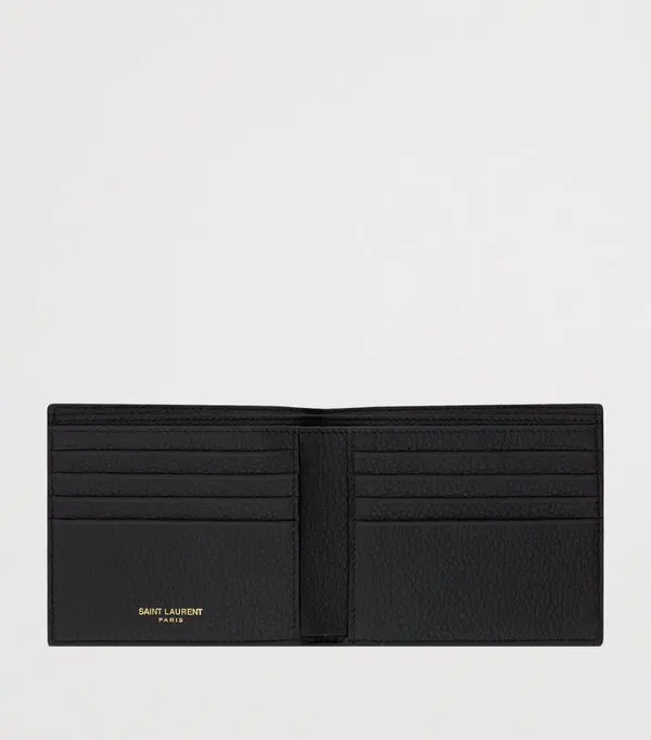 Saint Laurent Leather Cassandre Bifold Wallet