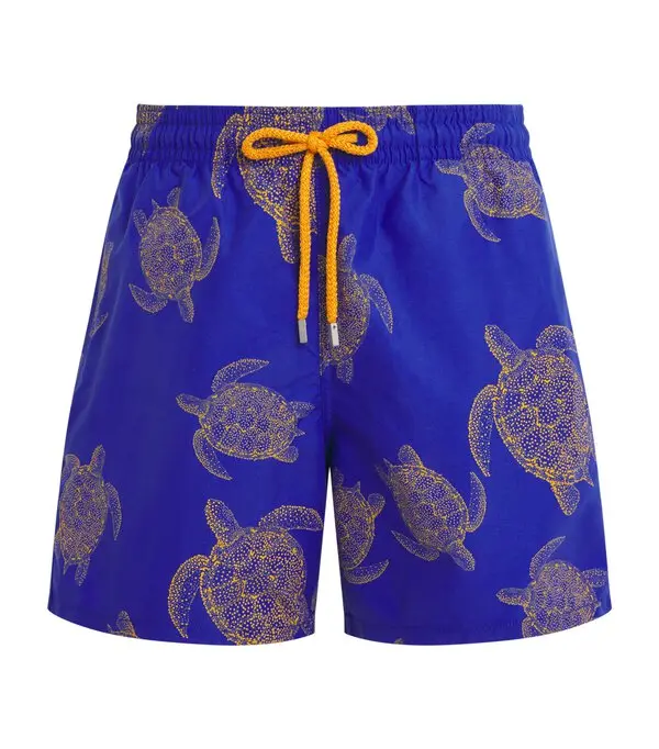 Vilebrequin Turtle Print Moorea Swim Shorts - Blue