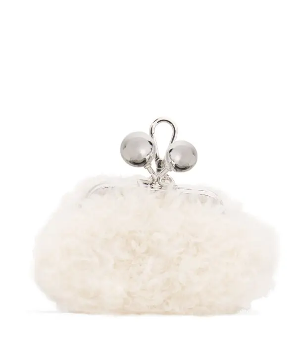 Max Mara Faux Fur Pasticcino Nano Bag - White