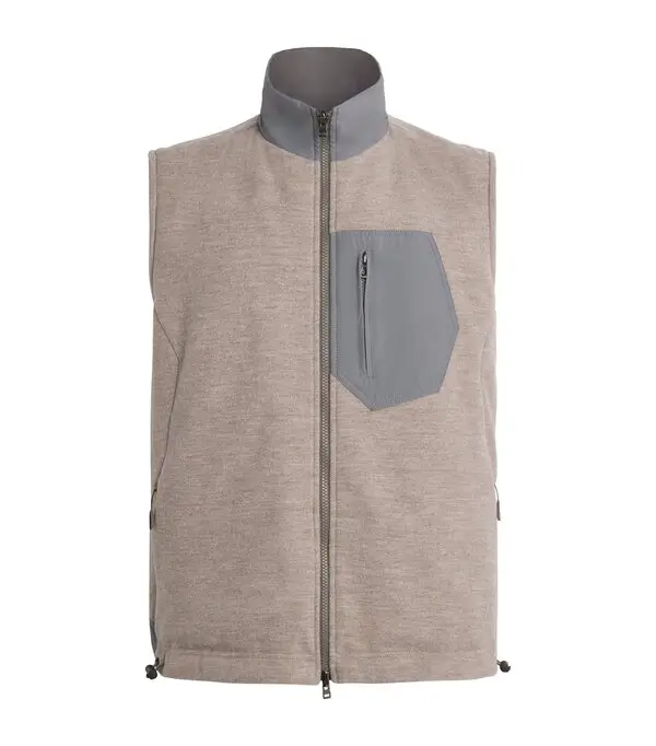 Sease Reversible Padded Explorer Gilet - Ivory