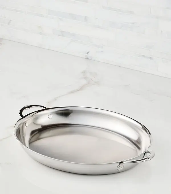 HESTAN Stainless Steel Oval Au Gratin Dish