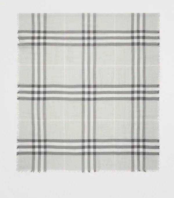 Burberry Wool Wide Check Scarf