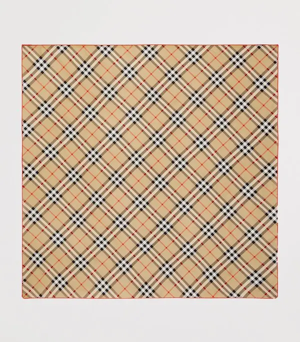Burberry Silk Check Scarf - Beige