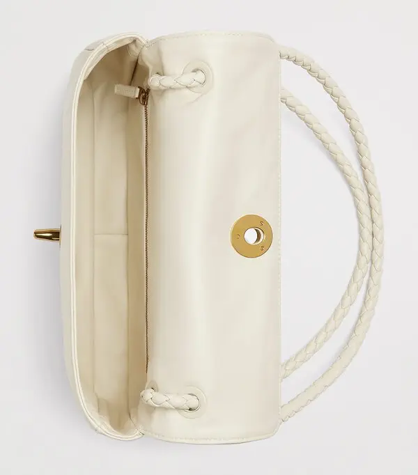 Bottega Veneta Lambskin Madison Cross-body Bag - White