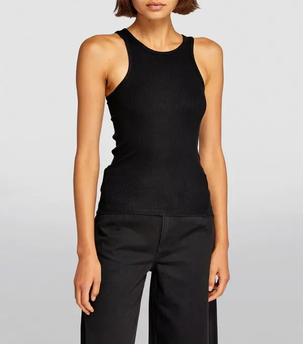 Rag & Bone Essential Rib Tank Top - Black
