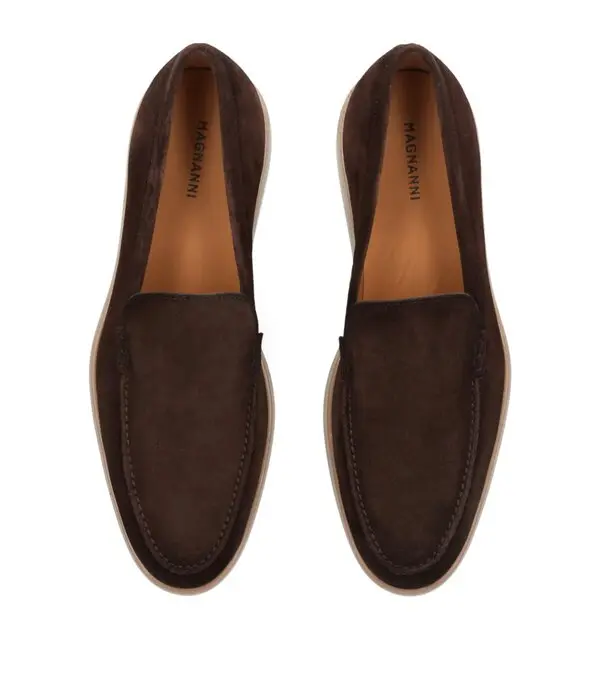 Magnanni Leather Paraiso Loafers - Brown
