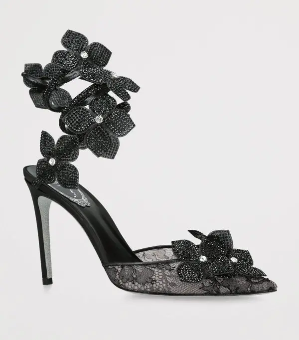Rene Caovilla Embellished Floriane Pumps 105