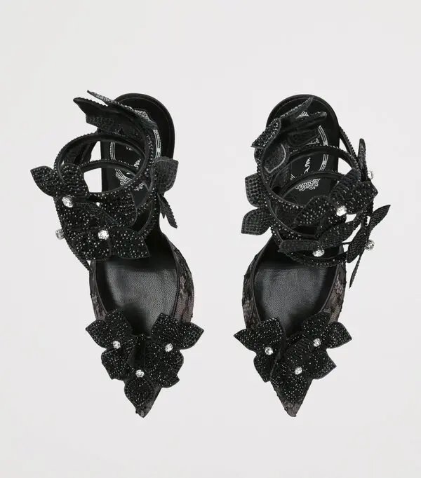 Rene Caovilla Embellished Floriane Pumps 105