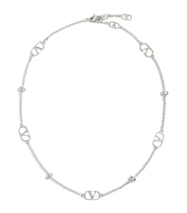 Valentino Garavani Vlogo Signature Necklace - Silver
