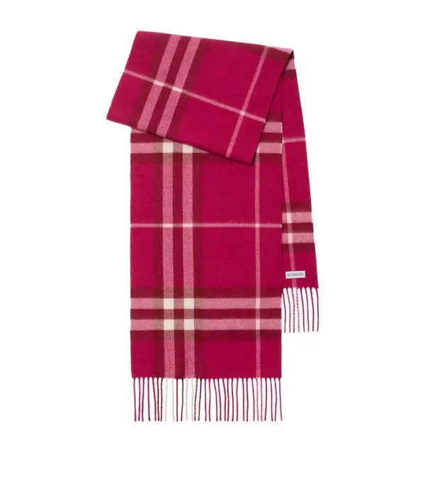 Burberry Cashmere Check Scarf - Pink