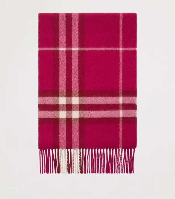 Burberry Cashmere Check Scarf - Pink