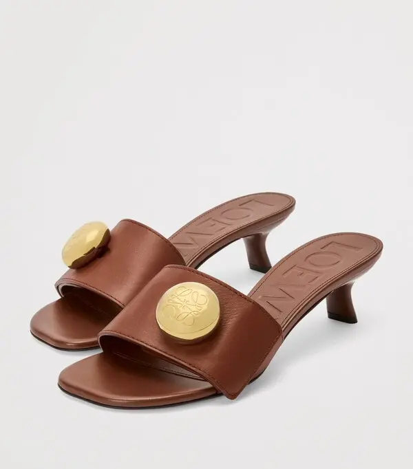 Loewe Leather Heeled Mules