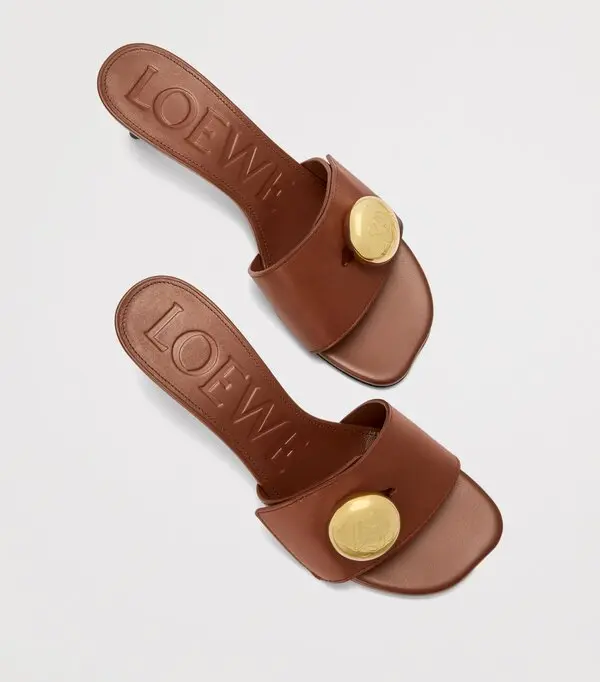Loewe Leather Heeled Mules