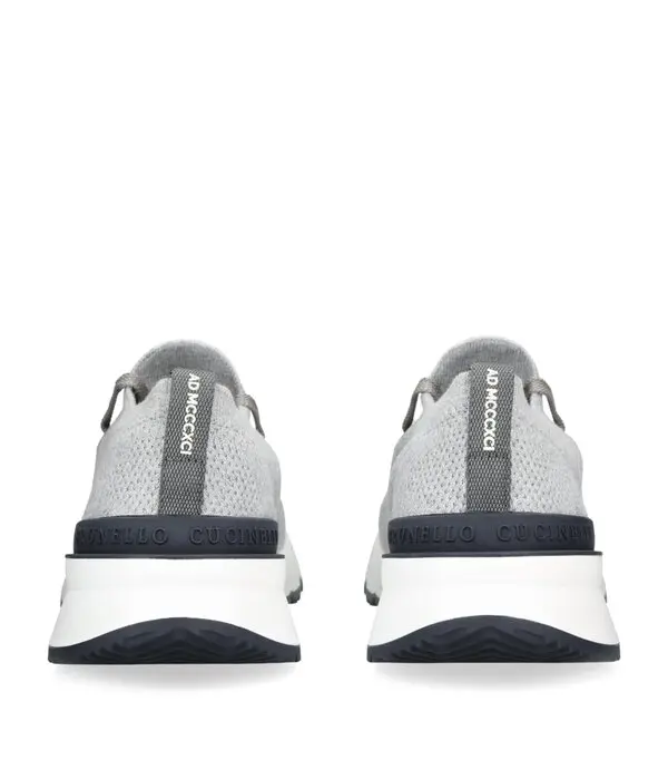 Brunello Cucinelli Knitted Sneakers - Grey