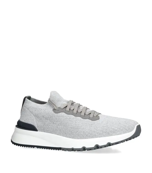 Brunello Cucinelli Knitted Sneakers - Grey