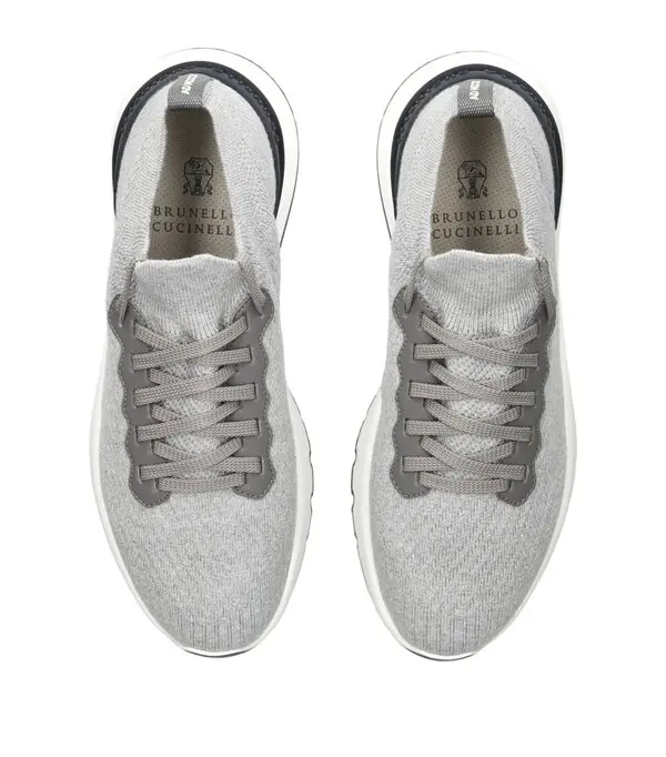 Brunello Cucinelli Knitted Sneakers - Grey