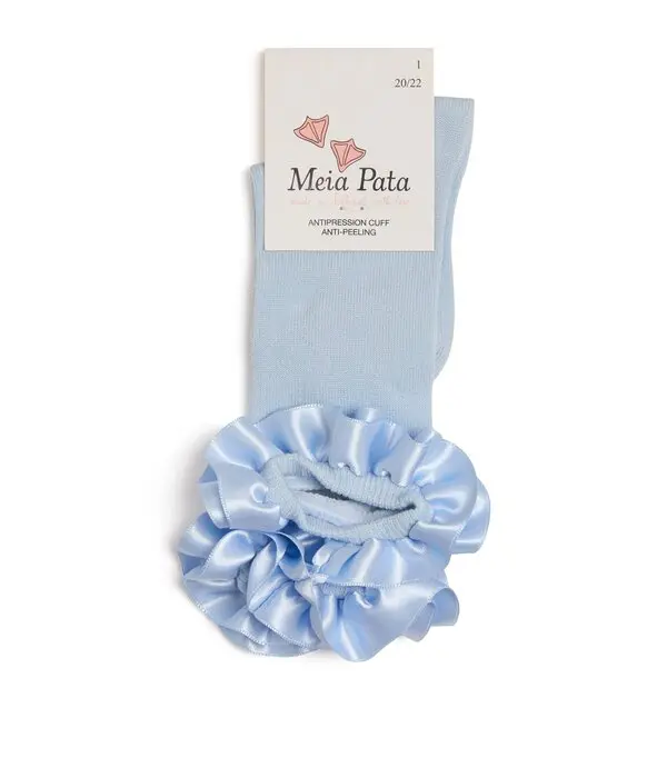 MEIA PATA Ribbon-trim Knee-high Socks - Blue