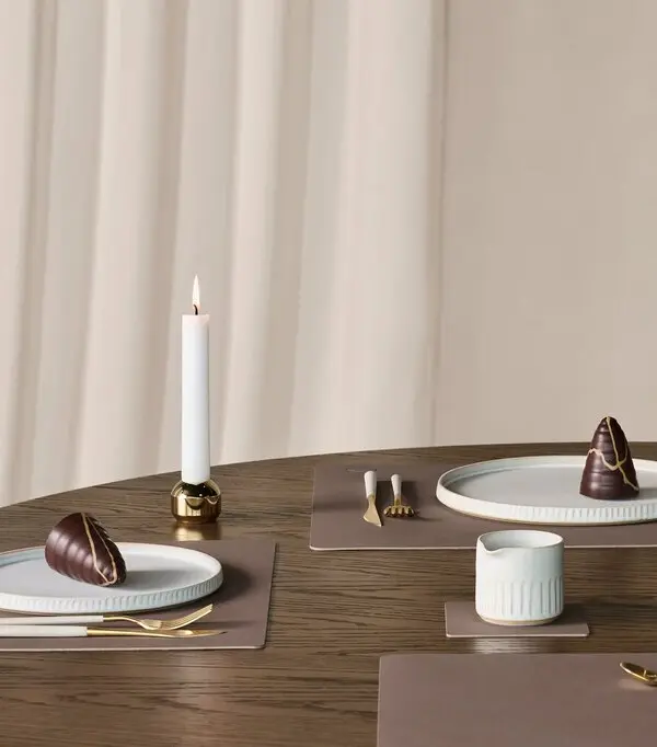 LIND DNA Large Nupo Square Placemats - Brown
