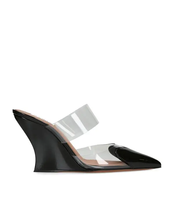 Alaïa Patent Coeur Mules 90 - Black