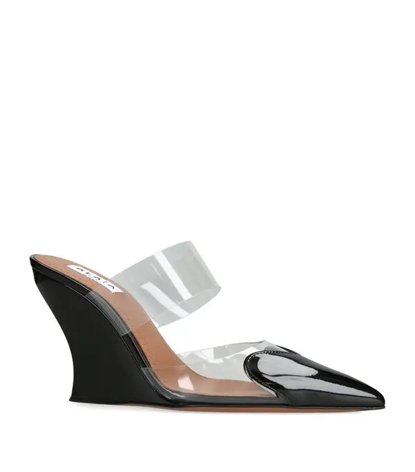Alaïa Patent Coeur Mules 90 - Black