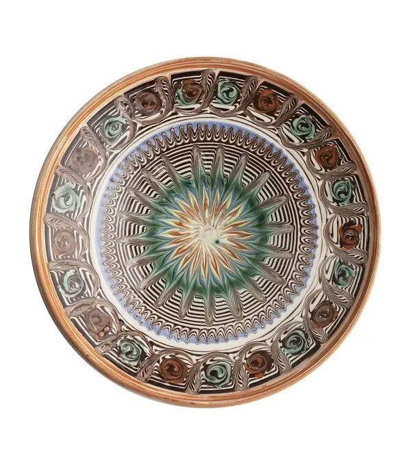 CABANA MAGAZINE Ceramic Horezu Plate - Green